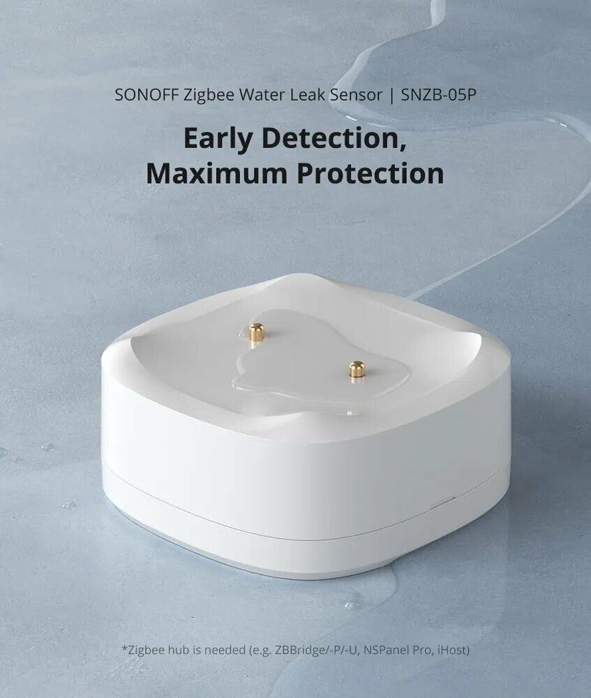 Zigbee Датчик протечки воды Sonoff SNZB-05P — фото 1