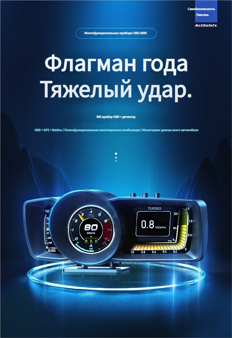 Автоматический дисплей HUD проекционный дисплей OBD LCD приборная панель бортовой компьютер HD GPS