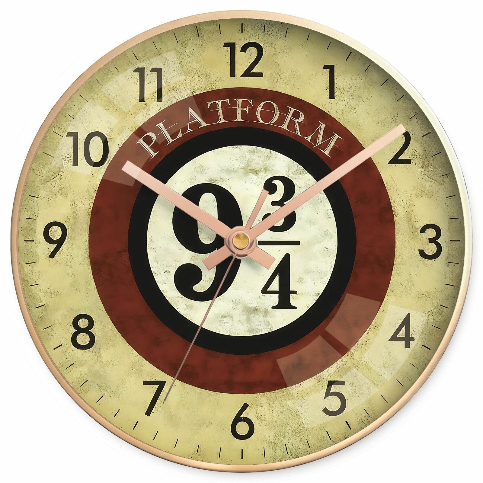 Настенные часы <Гарри Поттер> - Хогвартс, тематические, кварцевые, бесшумные, крепление без сверления, для гостиной, волшебный декор