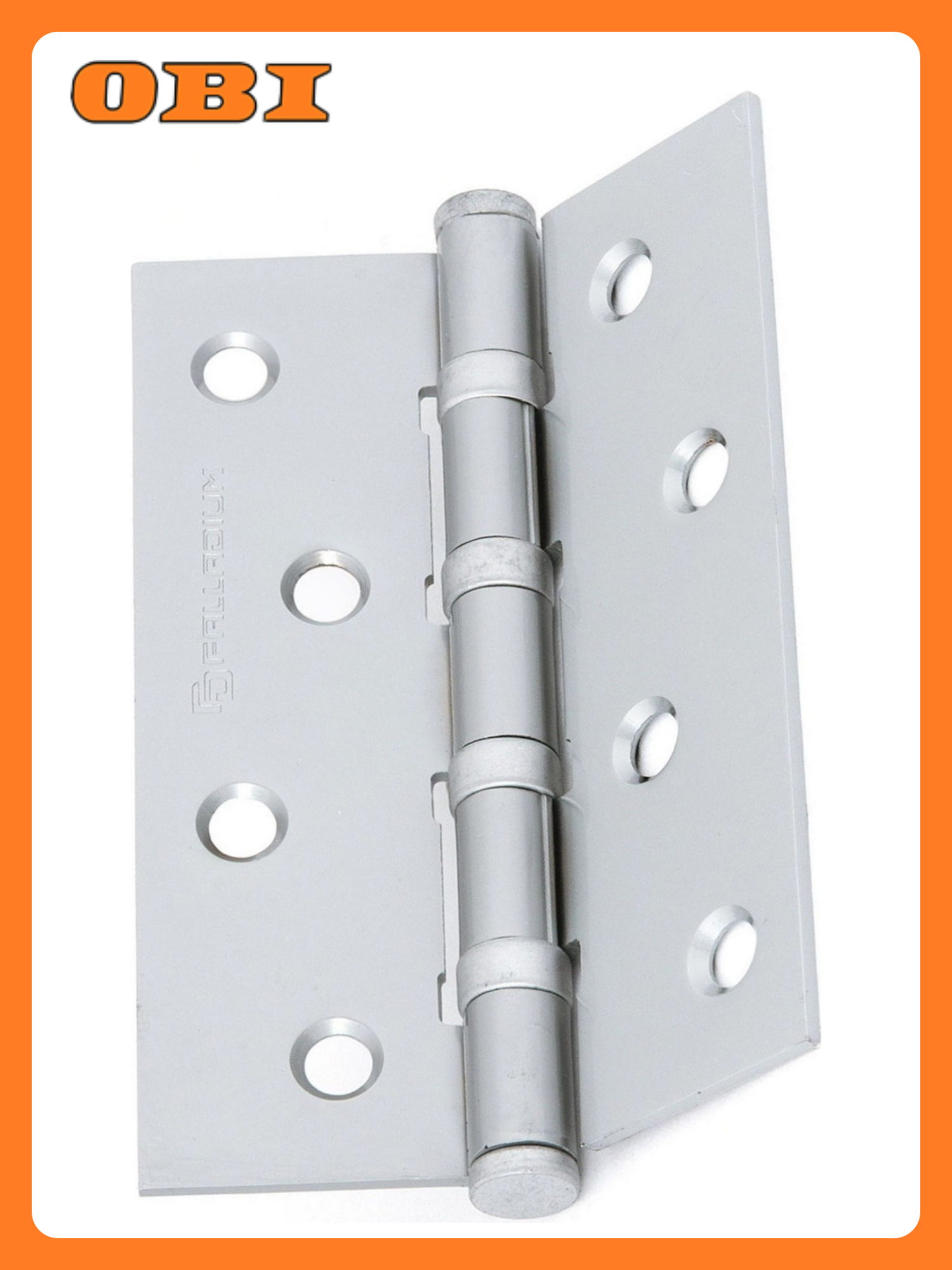 Дверная петля универсальная врезная Palladium 100х75х3 перламутровый хром