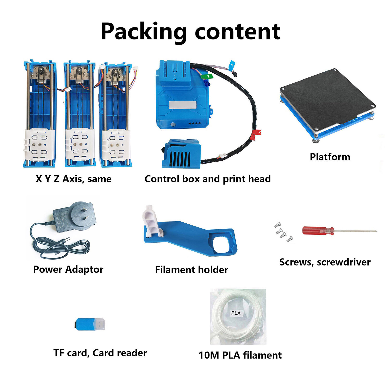 Детский 3D принтер, размер печати 100x100x100мм, тихий, мини