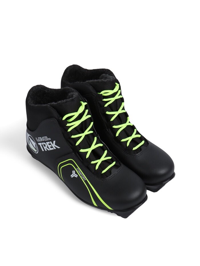 Ботинки лыжные TREK Level1 черный (лого неон) N р.42 7151050
