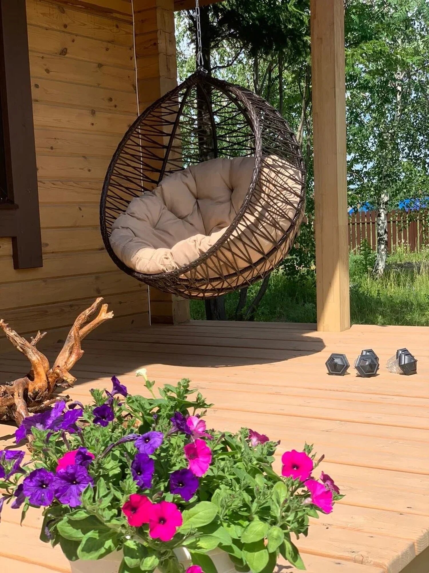 Подвесное кресло , 110*95*70 см, бабочка, ротанг, без стойки, венге