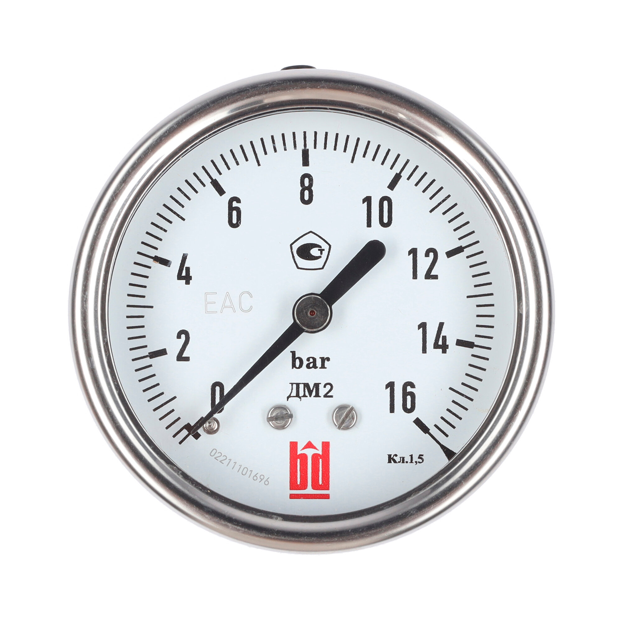 BD Манометр ДМ 2 063 Т (0-16) бар, кл.1,5, G1/4 DIN CASE 1152100028