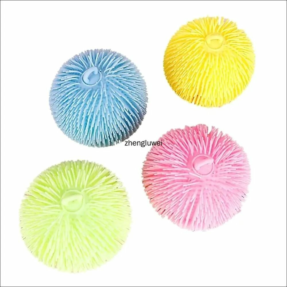 Гигантский светящийся стресс-мяч с эффектом мерцания, прочный резиновый прыгун, развивающая игрушка для детей и взрослых, 20 см