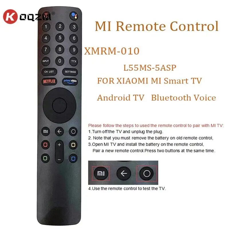 KOQZM Bluetooth Голосовой Пульт для Xiaomi MI TV 4S