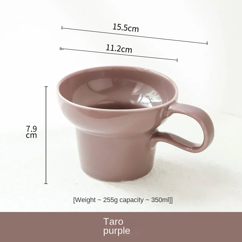 Керамическая кружка AmoryLuz средневекового стиля 350 мл Wide cup taro