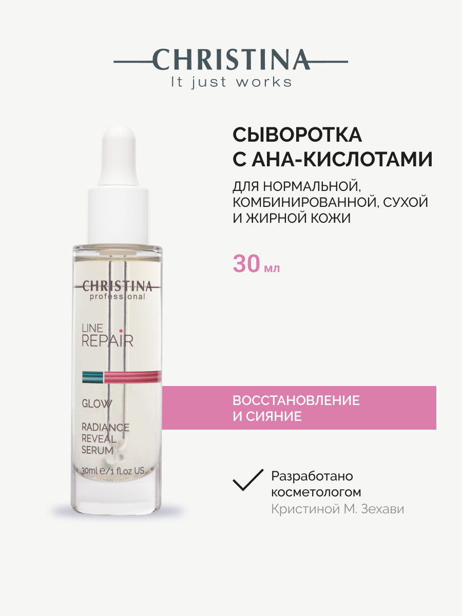 Christina Line Repair Glow Radiance Reveal Serum Сыворотка для лица Восстановление и сияние 30 мл.