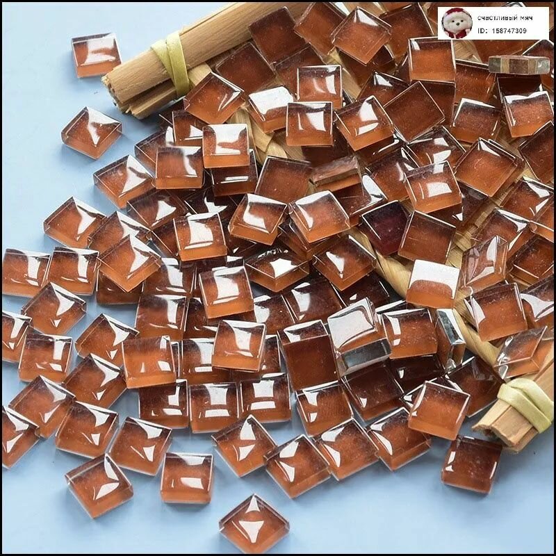 Стеклянная мозаика коричневый 10х10х4мм, Сделай сам Наборы для самостоятельного изготовления