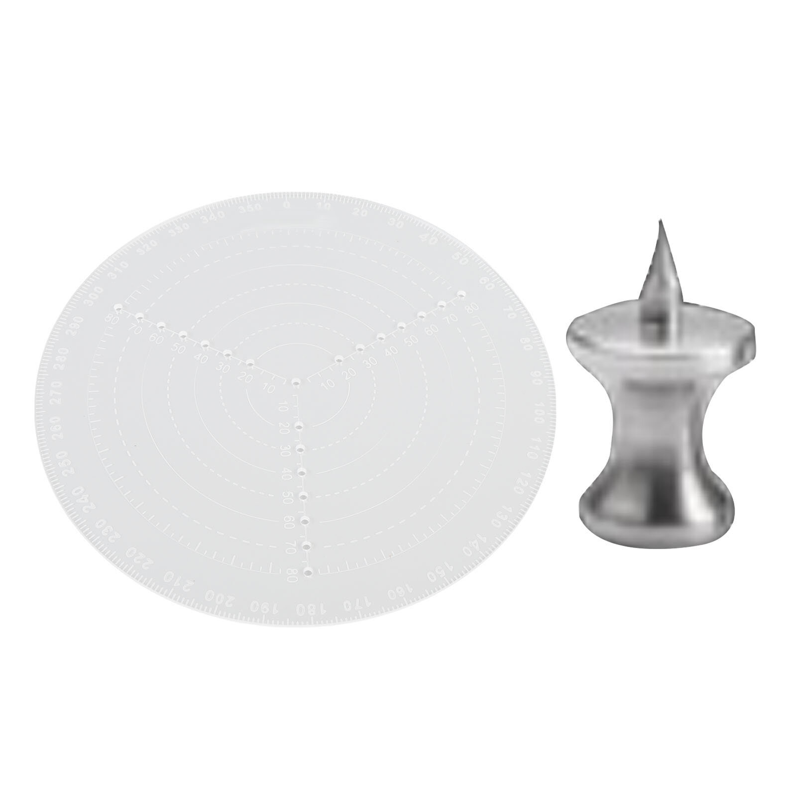 Круглый центрирующий циркуль 200 мм (8 дюймов), прозрачный акриловый, для центрирования древесины при деревообработке и изготовлении мебели.