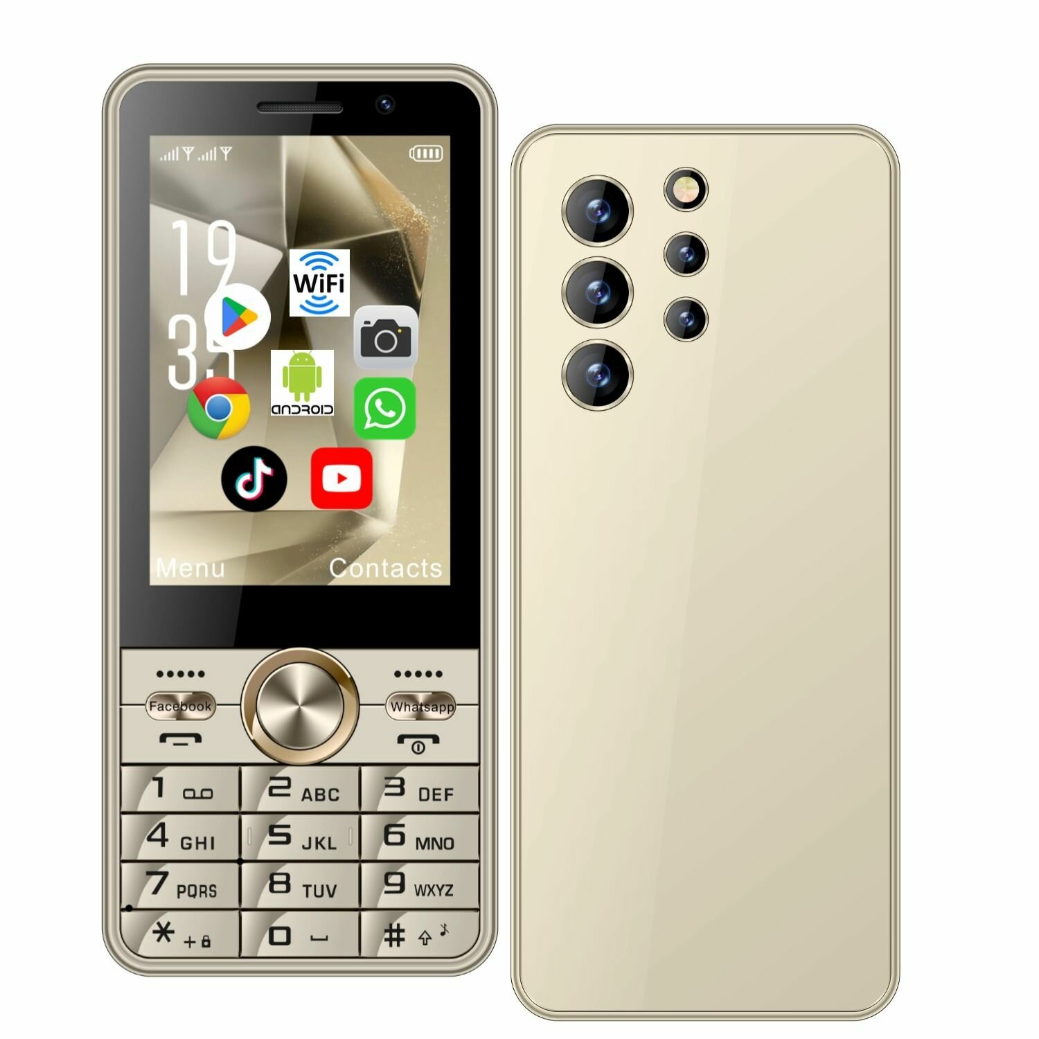 Смартфон кнопочный 4G , GPS и видеозвонками Андроид Долгий срок батареи Подходит для пожилых людей