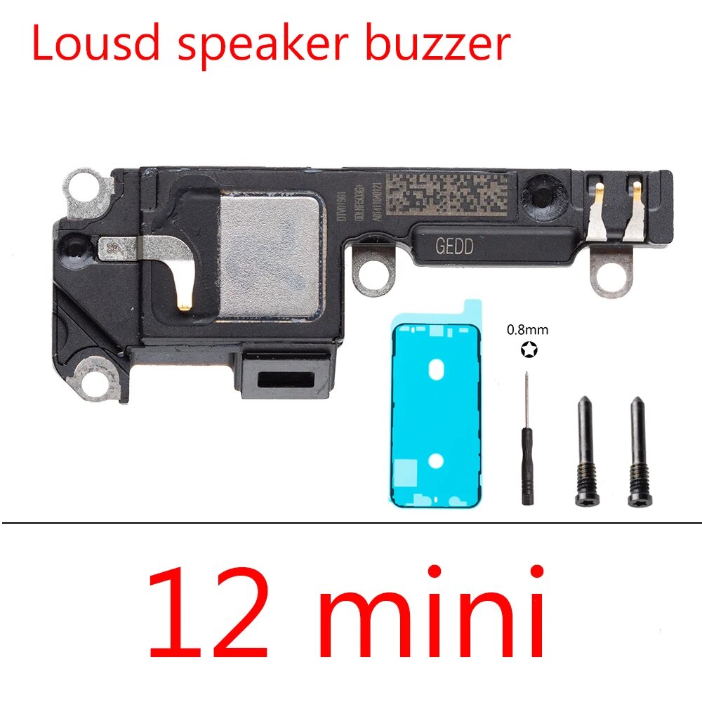 1 комплект, верхний передний гибкий кабель для наушников для iPhone 12 Pro Max 12, мини-громкий звук, динамик, зуммер, запасные части 12 mini buzzer