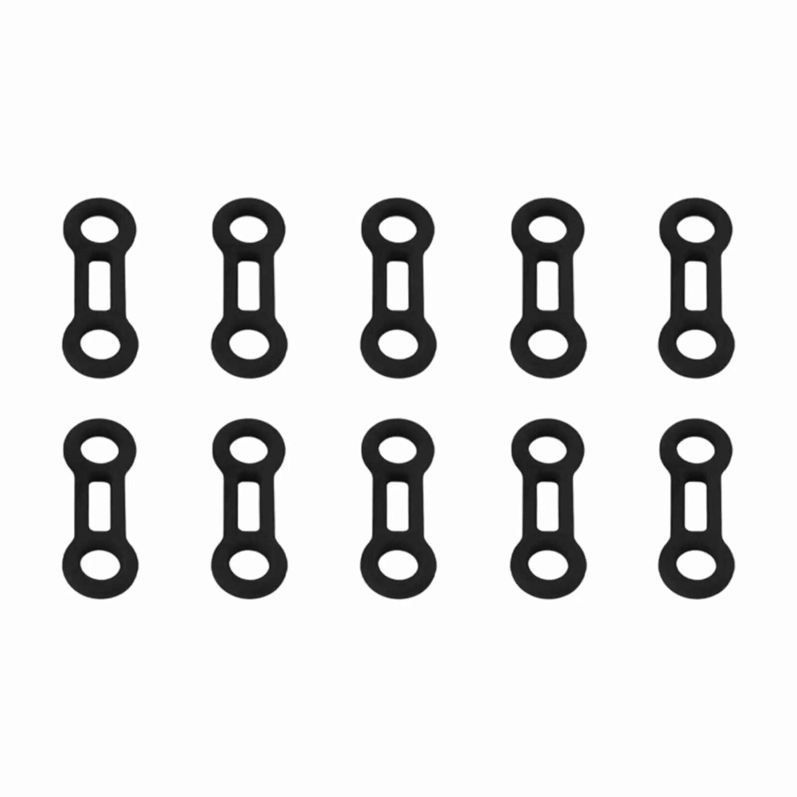 Sunnimix Силиконовые фиксаторы карабинов для веревок 20 мм, набор из 10 штук Black