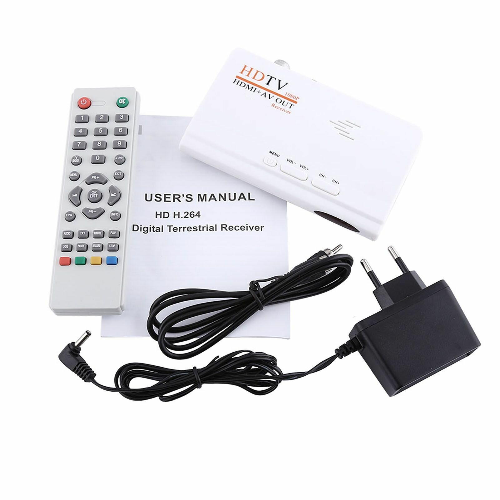 TV Box 1080P HD HDMI, тюнер, конвертер, пульт ДУ, без VGA