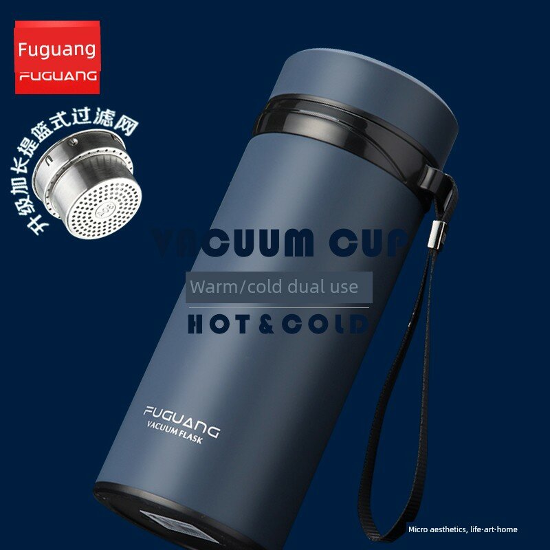 Термос Fuguang из нержавеющей стали для мужчин и женщин, большая вакуумная кружка с фильтром и крышкой, герметичная,