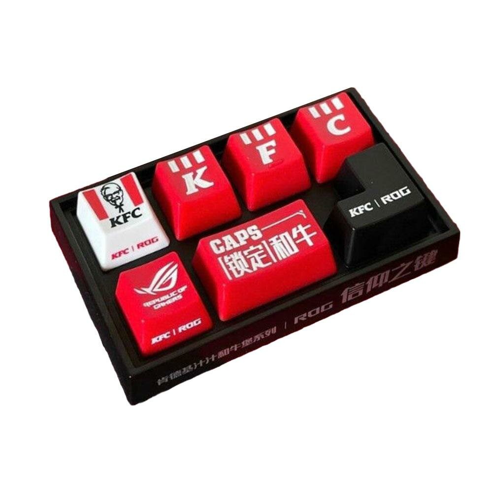 Новые кейкапы ROG с логотипом KFC, перекрестие, Периферийные к