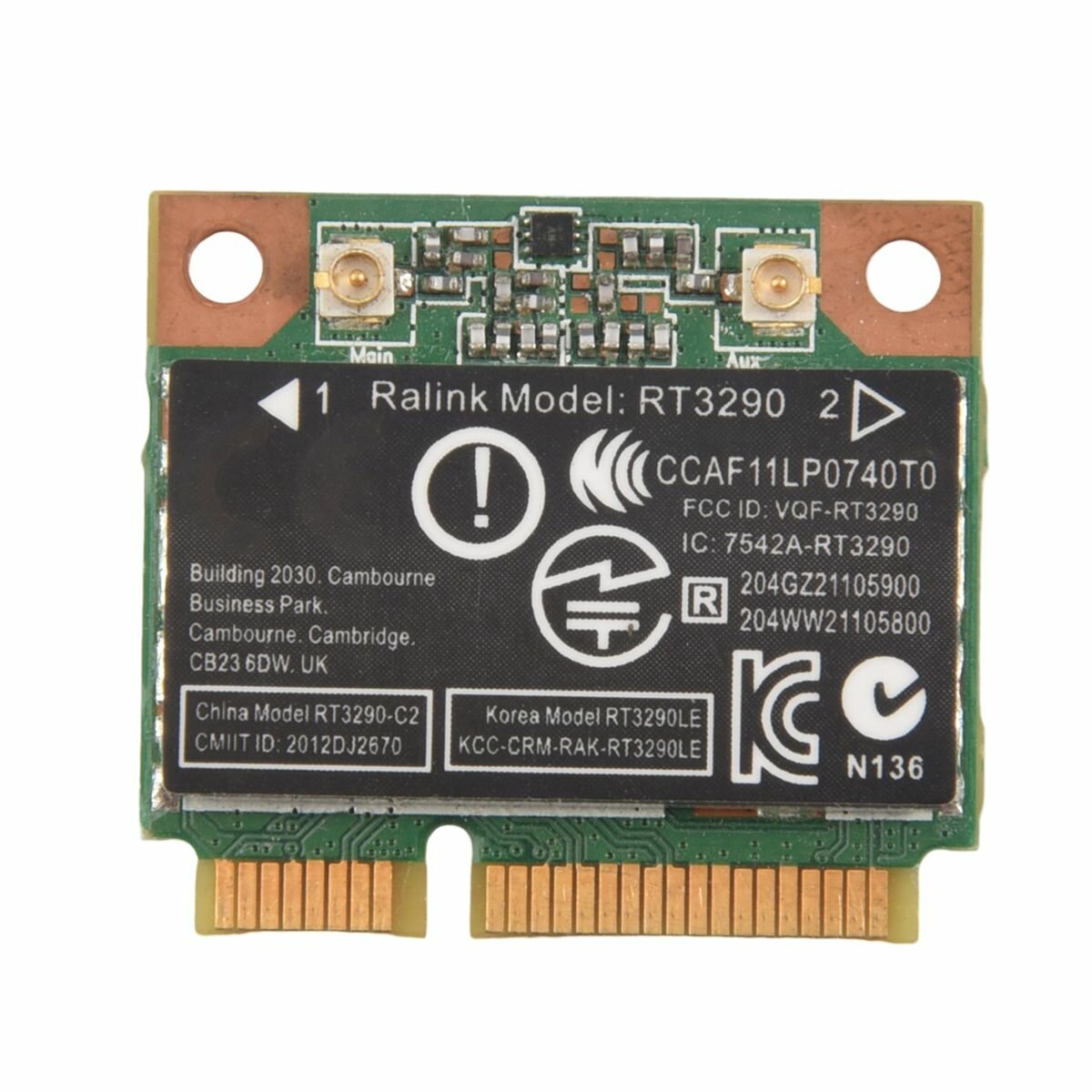 150 Мбит / с 2,4 ГГц RT3290 802.11B / G / N Wireless Wlan WIFI + Bluetooth BT 3.0 Half Mini PCI-E Card для HP CQ58 M4 M6 4445S DV4