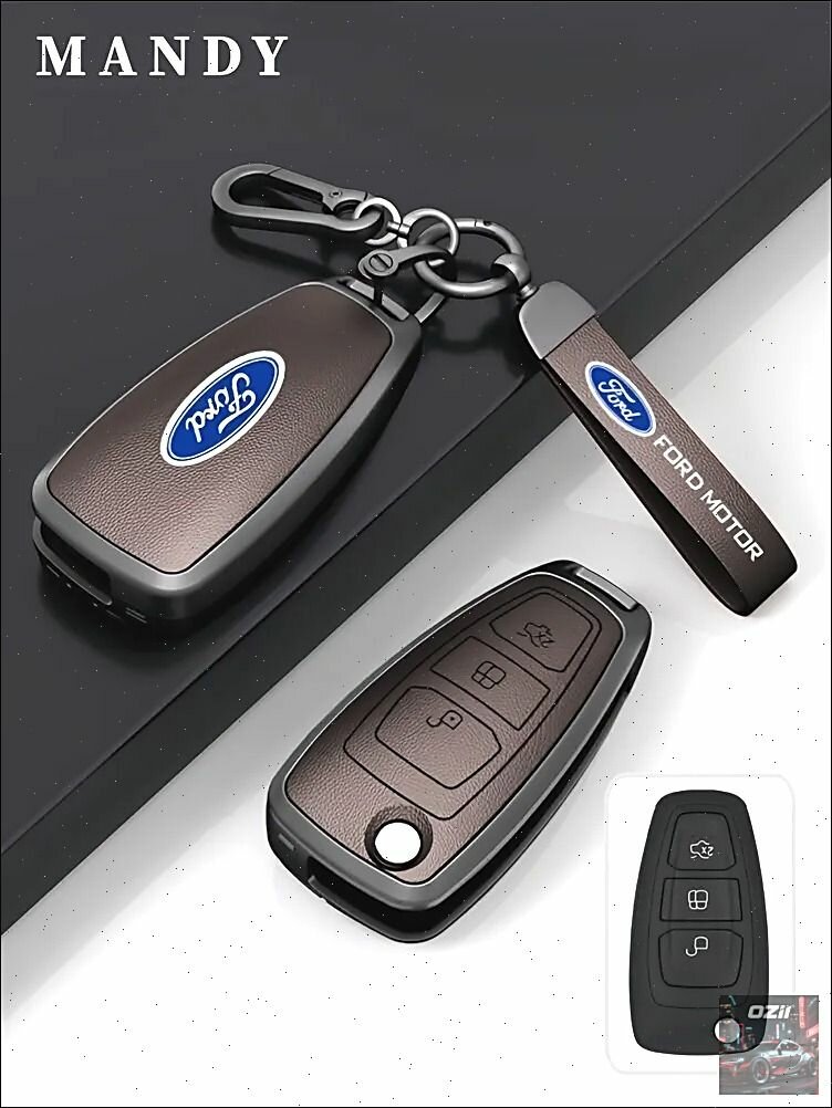 Чехол для автомобильного ключа Ford Focus, RS ST MK3 MK4 Kuga Escape Ecosport, Новая Fiesta Mondeo C-Max /Grand C-Max