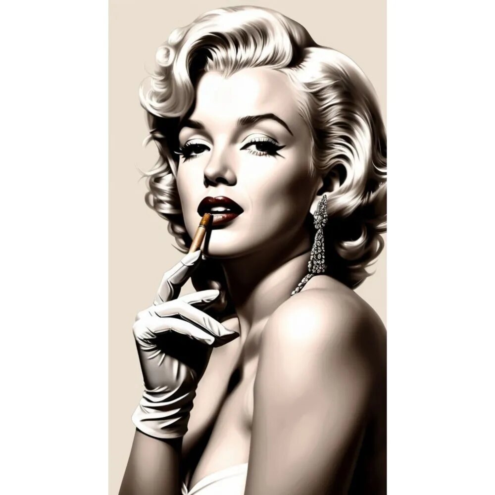 Алмазная Картина "Мэрилин Монро" 40х50 См Алмазная Вышивка / Картина Стразами Подарков