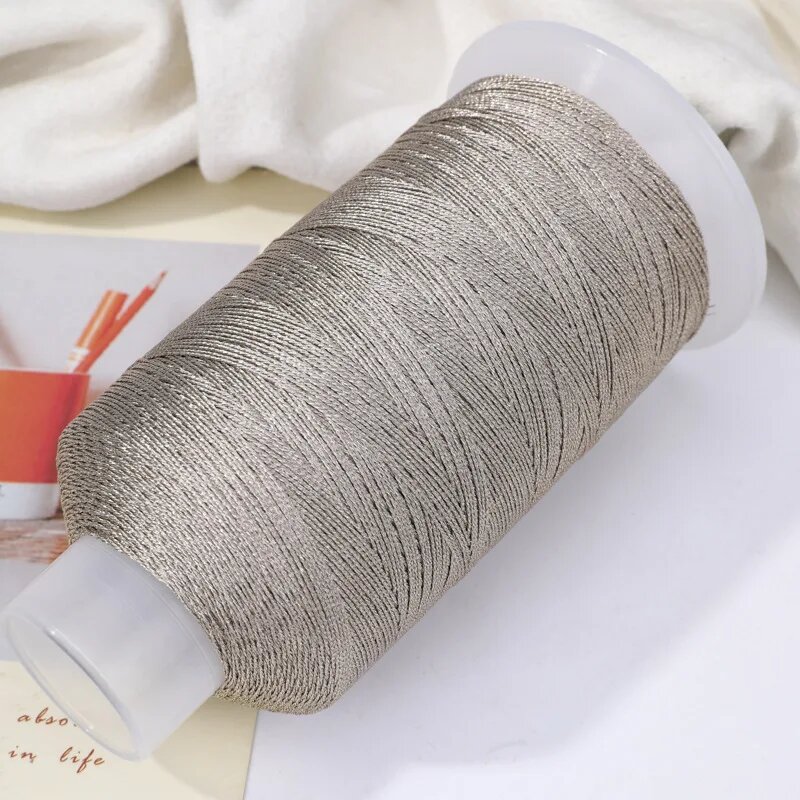 Многоцветная металлическая нить для рукоделия Серый, Champagne