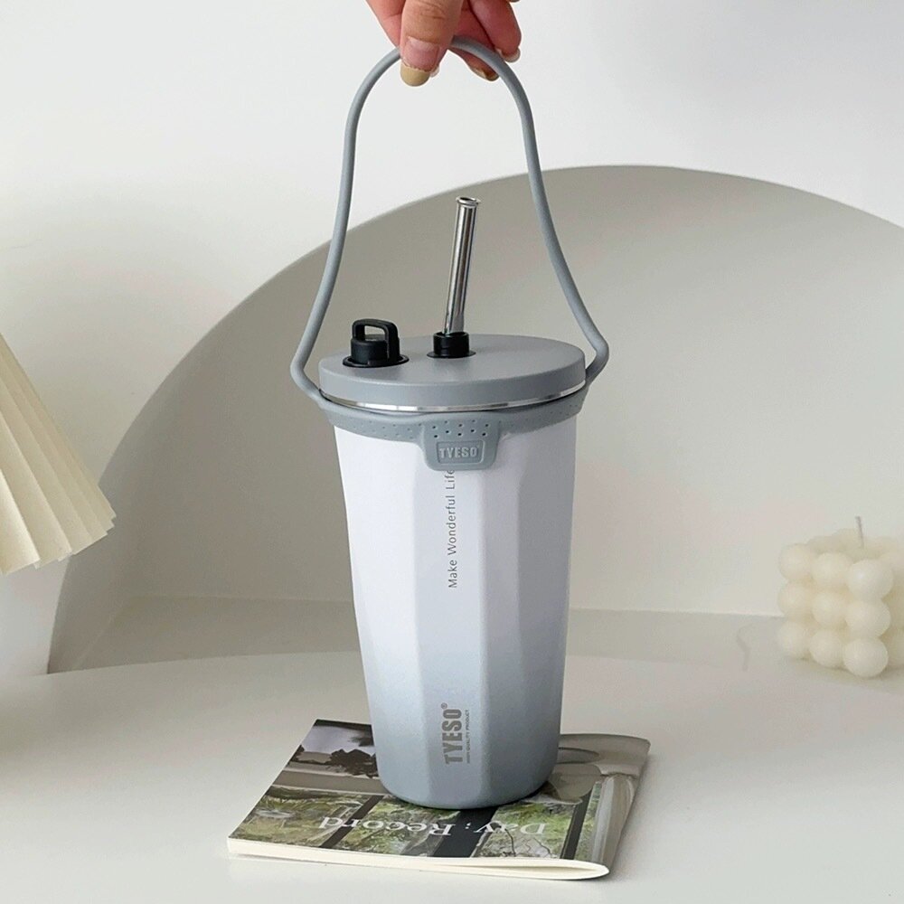 TYESO Taishuo новая кофейная чашка из нержавеющей стали ледяной хулиган изоляция Автомобильная соломенная чашка