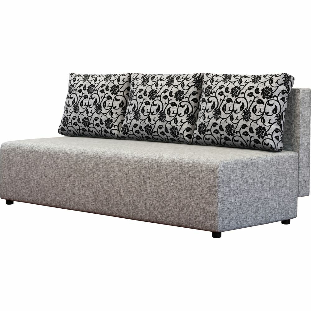 Диван еврокнижка Наш Диван Нексус А3 рогожка серая