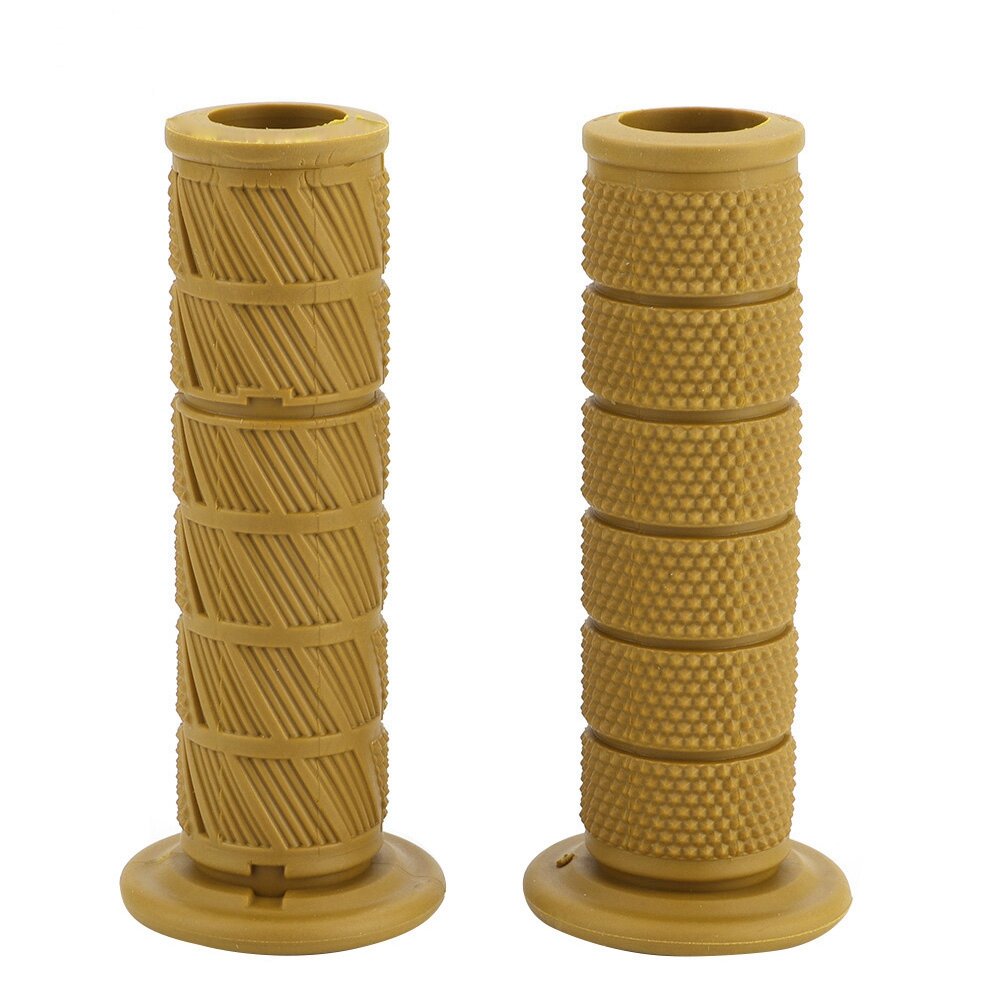 2pcs 22mm Universal Vintage Motorcycle Harlbar захватывает диагональные стержень (светлый загар)