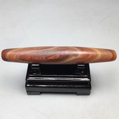 Тибетский натуральный красный старый агат Дзи с небесными глазами, длинная бусина-подвеска 80 мм S1124