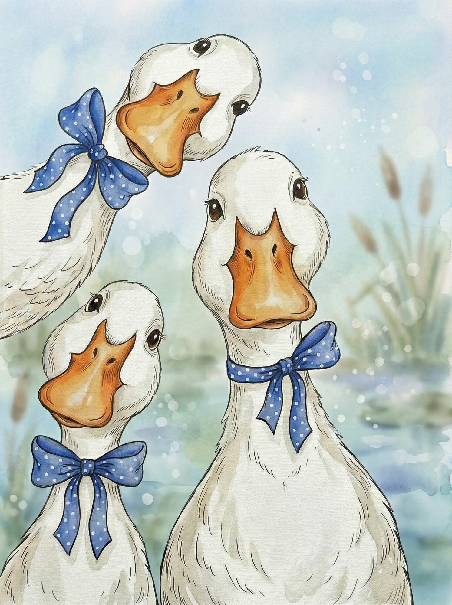 Картина для интерьера "Гуси" - А2