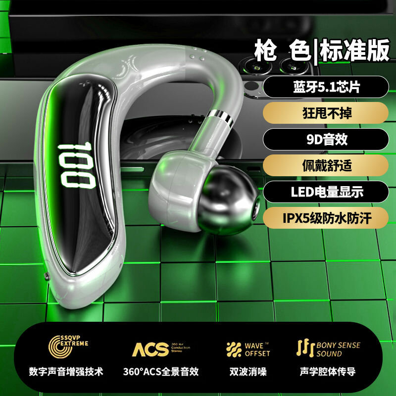 2025 Новые беспроводные Bluetooth наушники с ультрадолгим временем ожидания, шумоподавлением, наушники для вождения с подвеской для мобильного телефона