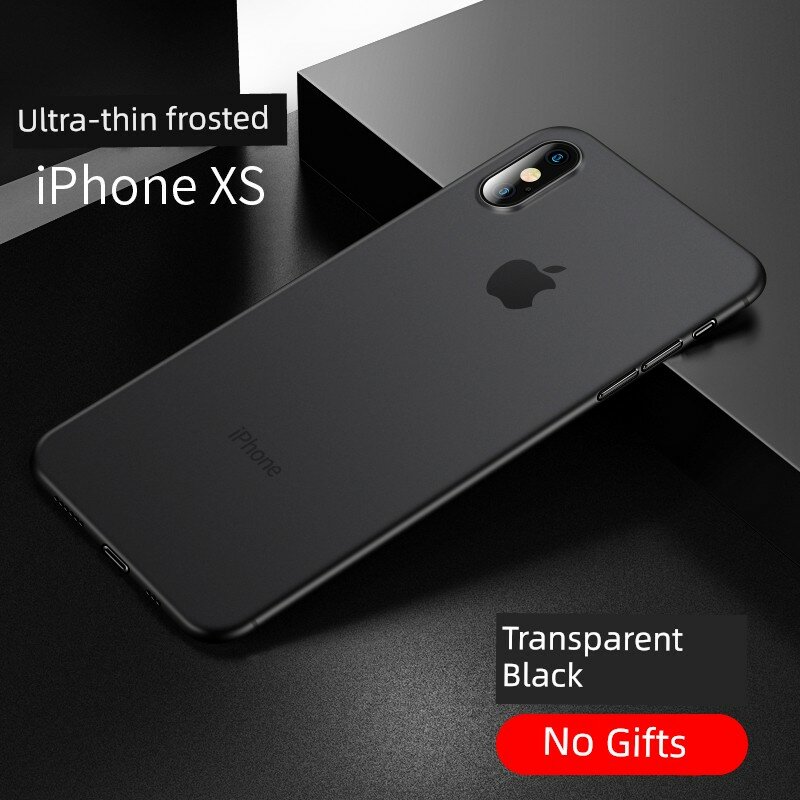Оригинальный чехол для iPhone XS прозрачно-черный полный корпус силиконовый охлаждающий тонкий анти-отпечатки