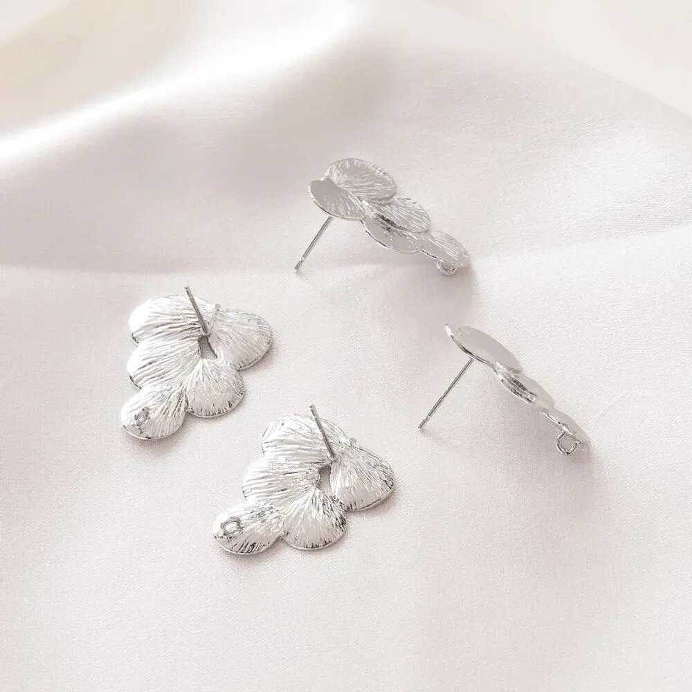 Комплект для изготовления сережек из латуни 4 шт white