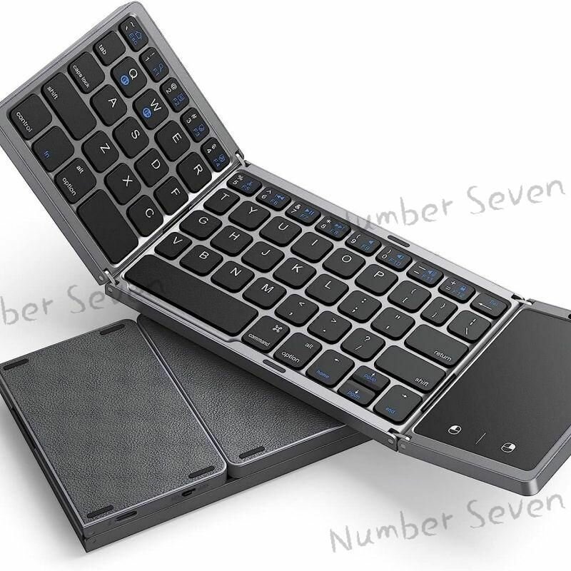 Складная Bluetooth-клавиатура Steam Deck для путешествий, трехскладная беспроводная портативная клавиатура с сенсорной панелью для аксессуаров Steam Deck