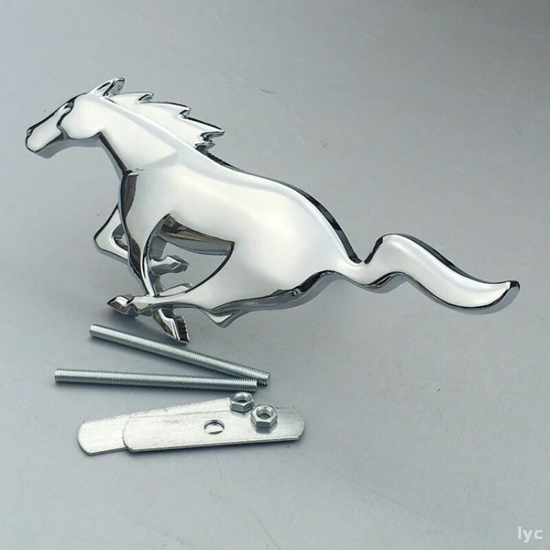Эксклюзивная металлическая эмблема Mustang 20.5 см для стильного оформления решетки радиатора автомобилей Ford