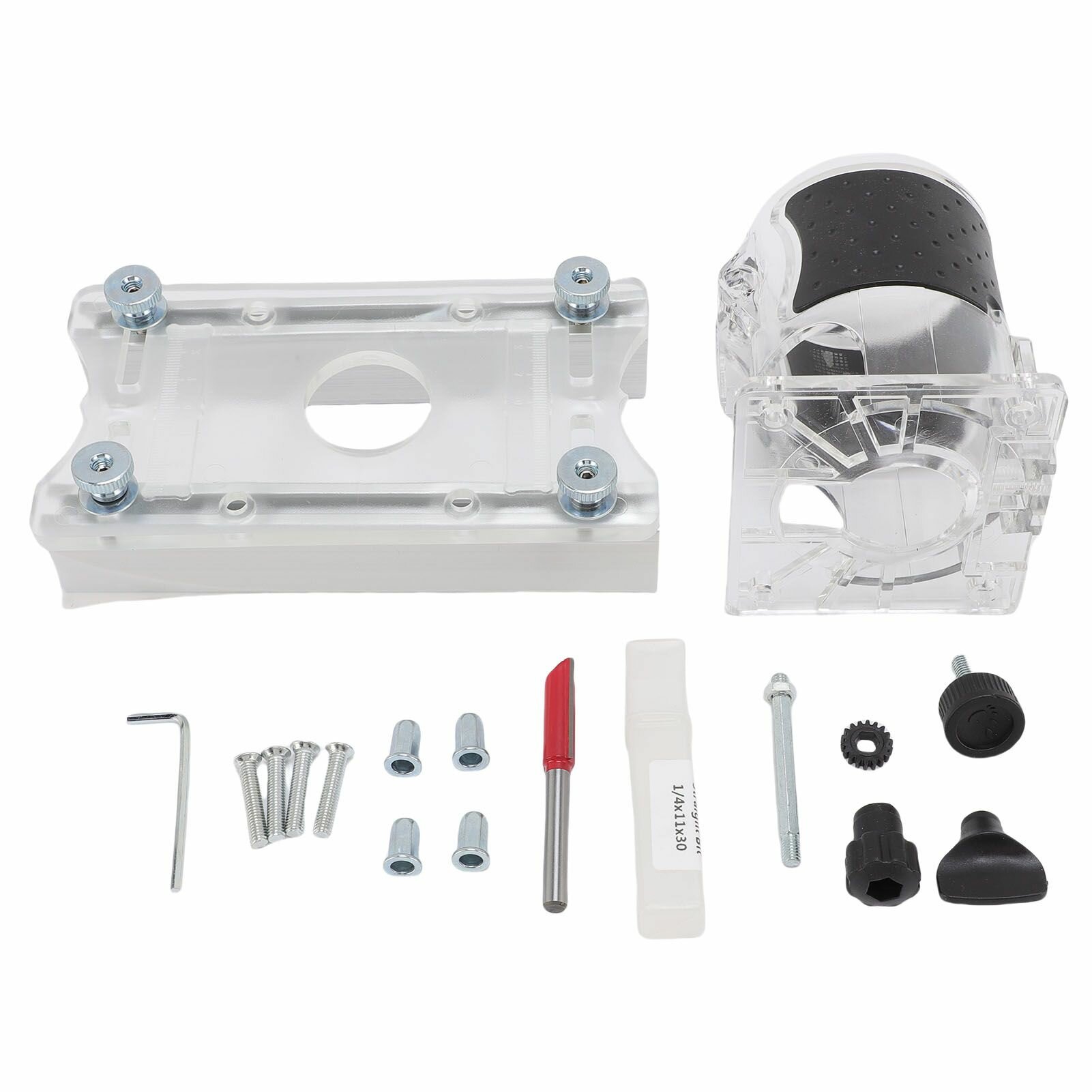 Набор для скрытого крепления "ласточкин хвост" с фрезой и прозрачным шаблоном