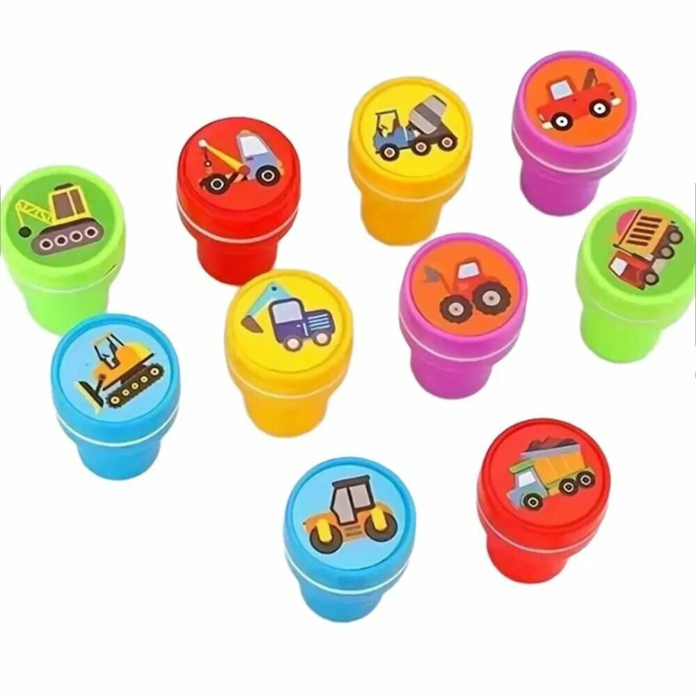 10 шт. Детские штампы "Строительная техника"