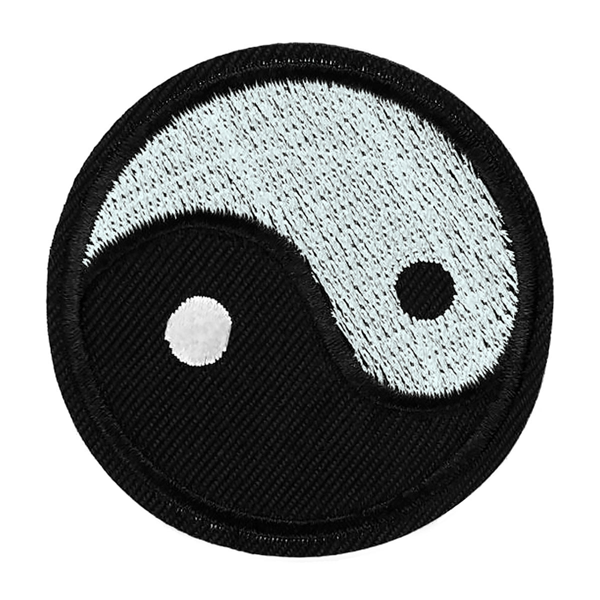 4699329 Термоаппликация инь и ян d6см чёрно-белый, упак/10шт, 10 шт