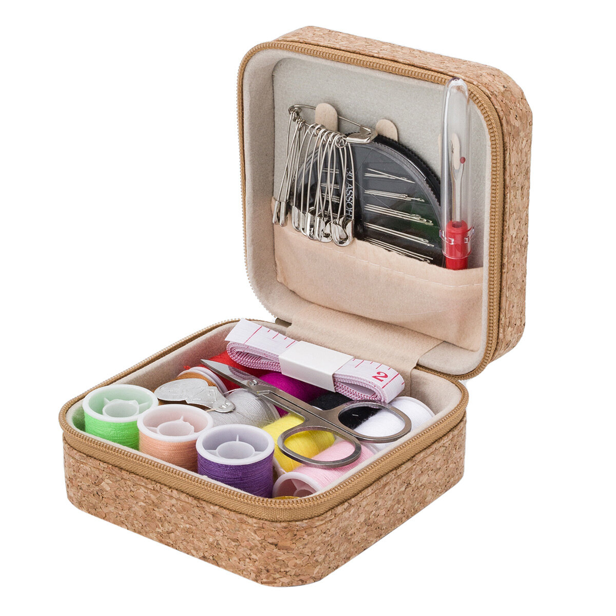 Набор для шитья швейный, дорожный 4AL-117-3, размер 9,5 х 9,5 х 4 см