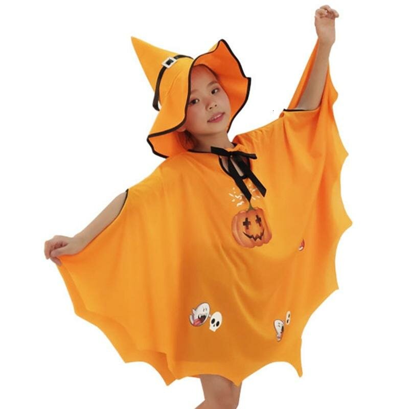 Костюм ведьмы с плащом и шляпой на Хэллоуин, Желтый