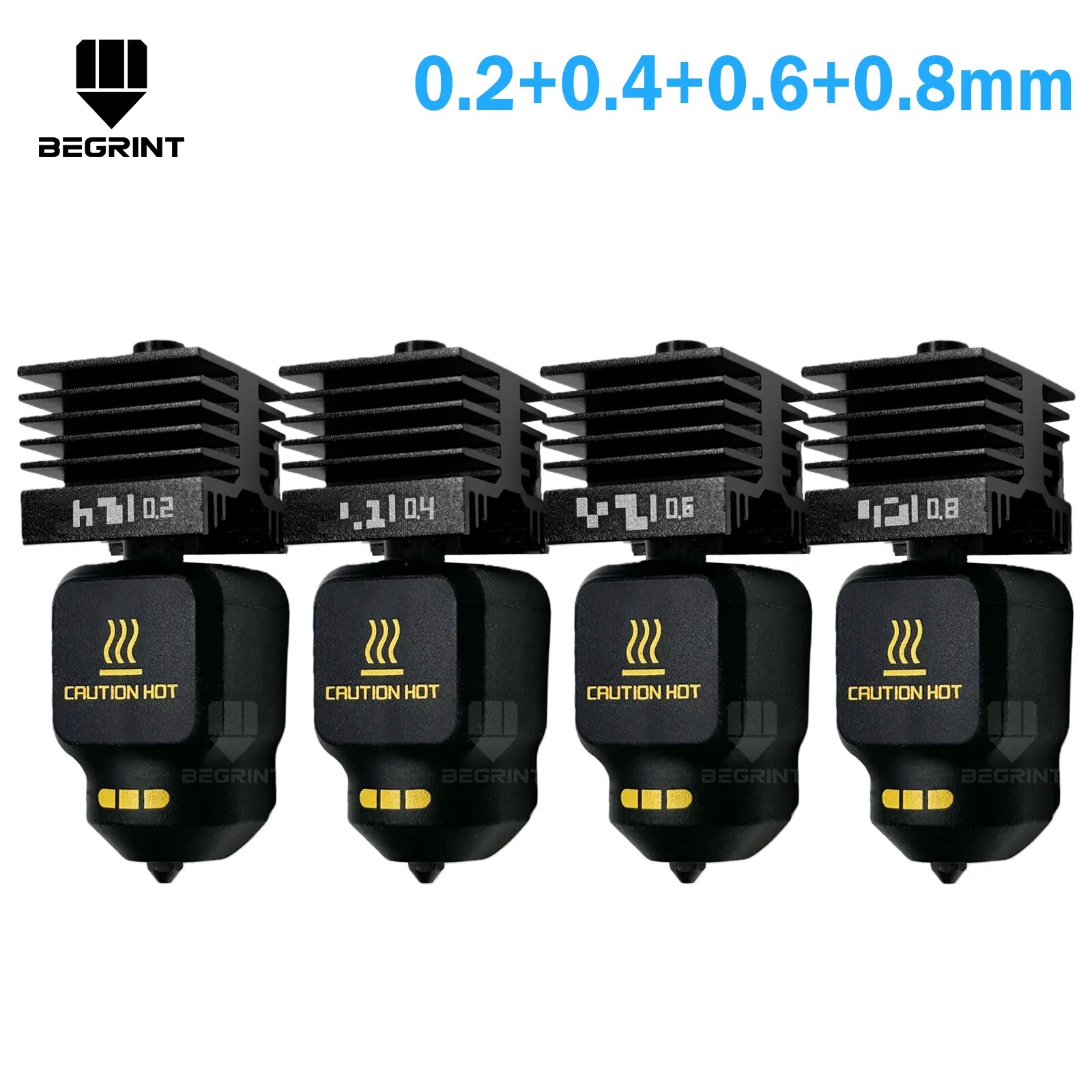 Комплект Hotend Begrint 0.2+0.4+0.6+0.8mm, 4PCS