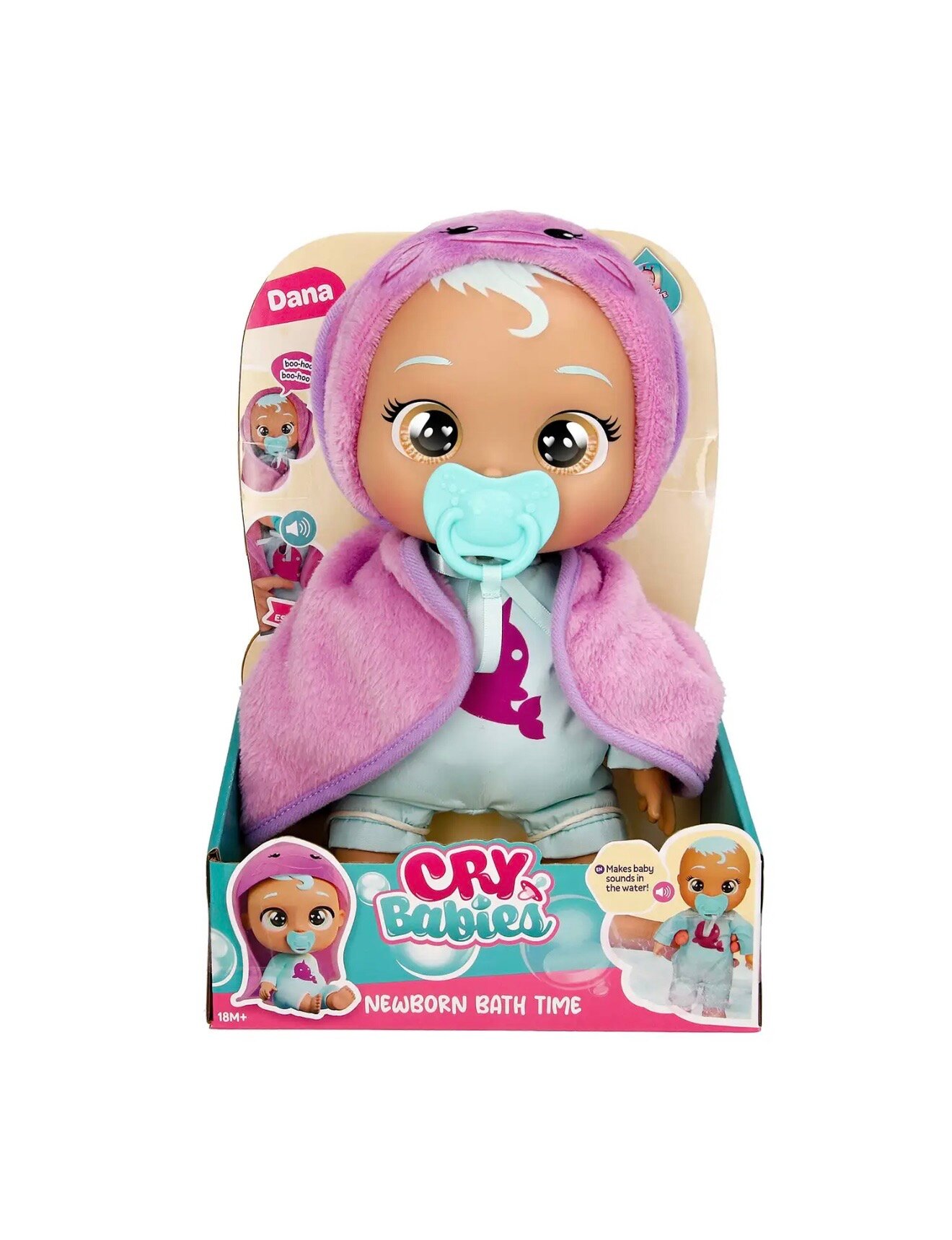 Интерактивная кукла Cry Babies "Дана", для купания, плачет настоящими слезами