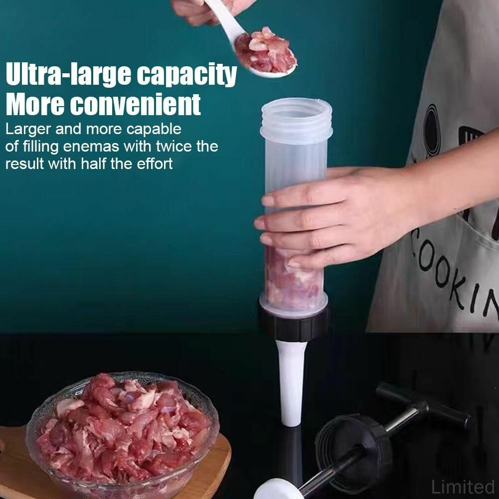 Шприц колбасный ручной для приготовления колбас с 3 насадками