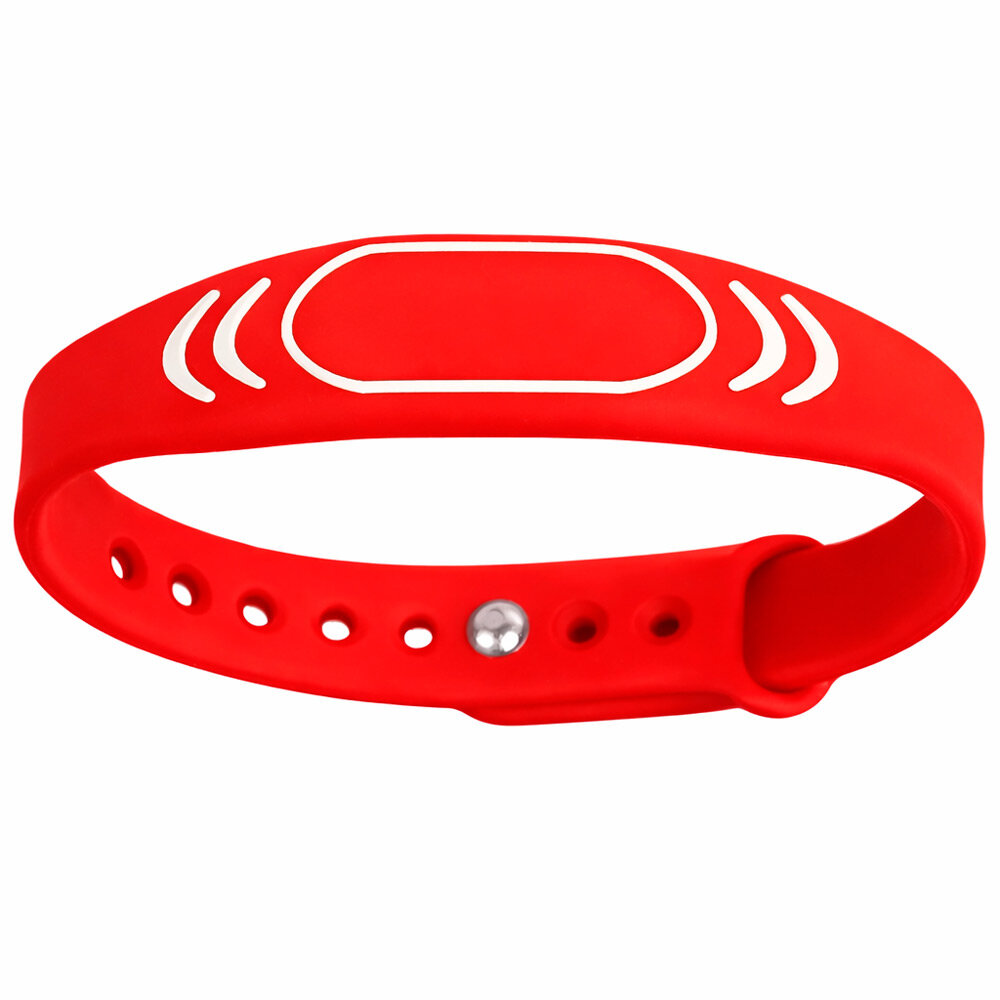 Mifare Браслет доступа с фиксатором PS-W032-MF Red водонепроницаемый, неперезаписываемый