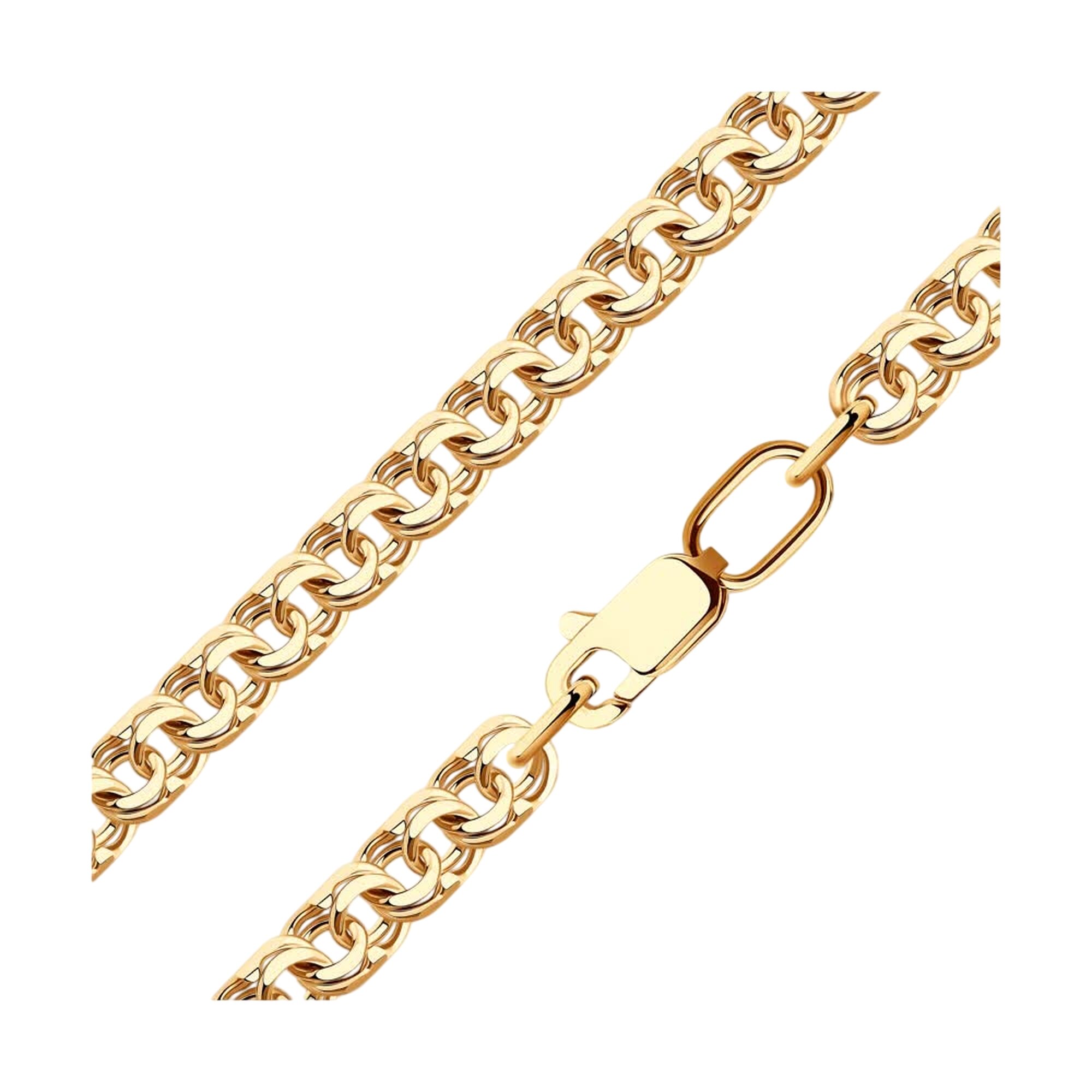 Цепь серебро, 925 проба, золочение