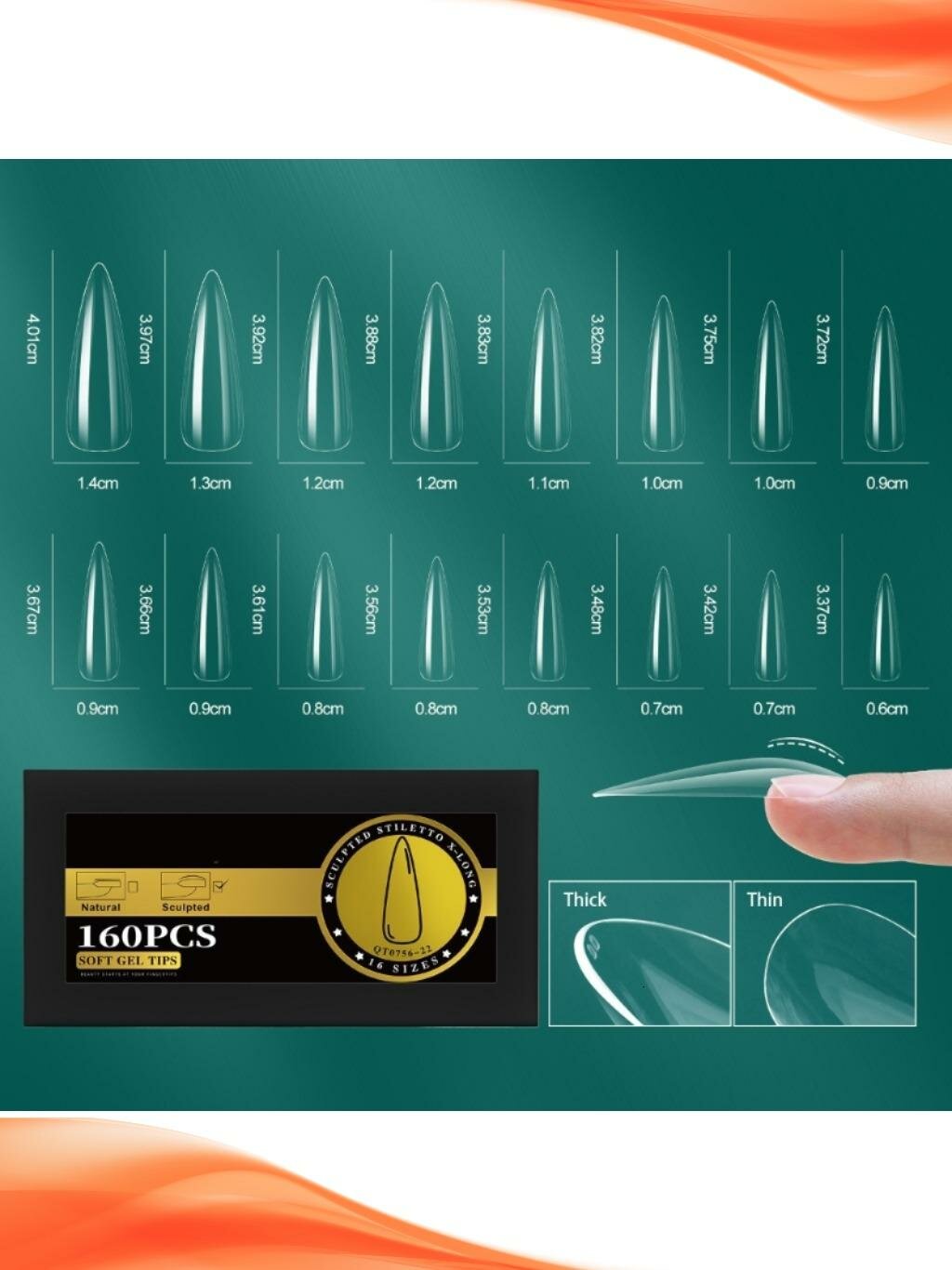 Гель-наращивание ногтей французский стиль прозрачное, 22