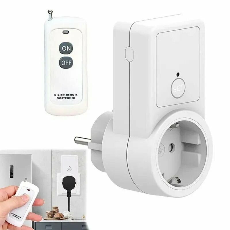 Беспроводная розетка с дистанционным управлением, умная 10А 220В для различной бытовой техники