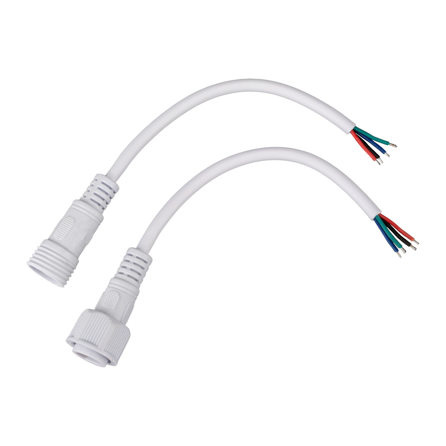 Соединительный кабель REXANT (4pin) герметичный (IP67) 4х0.75мм² белый