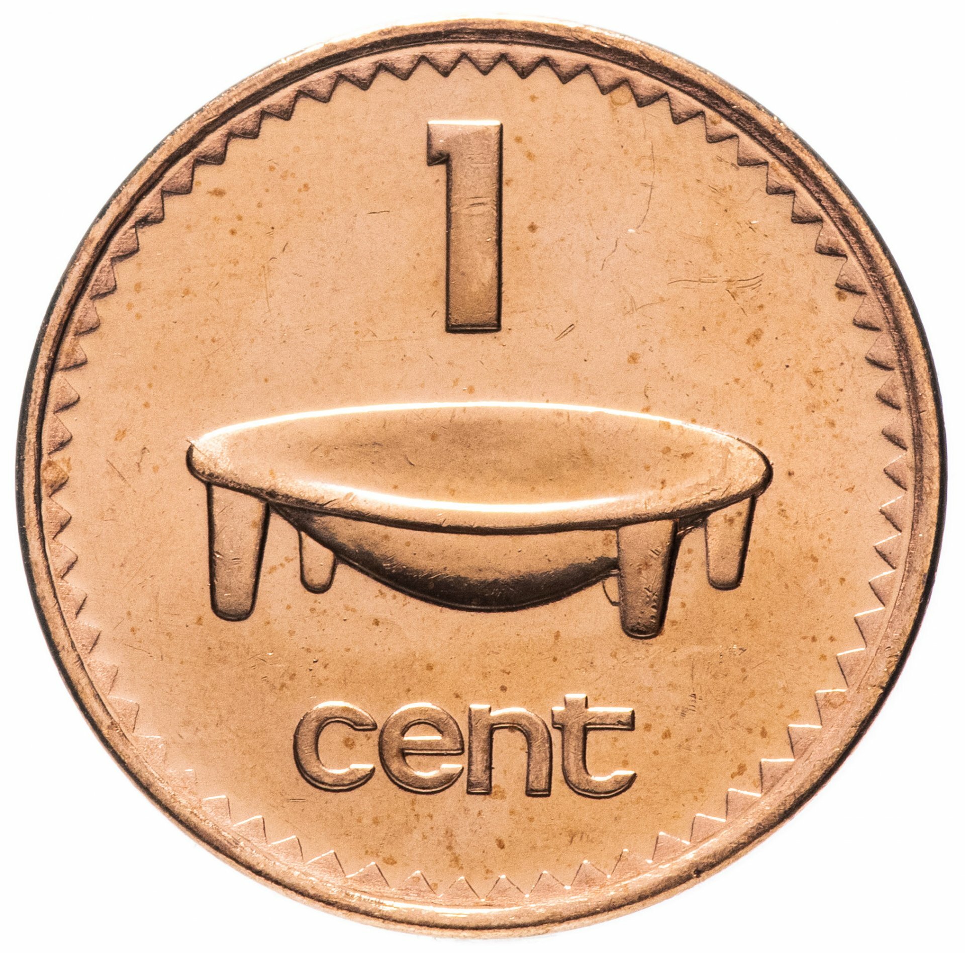 Фиджи 1 цент cent 2006, Цинк, в сохранности AU-UNC