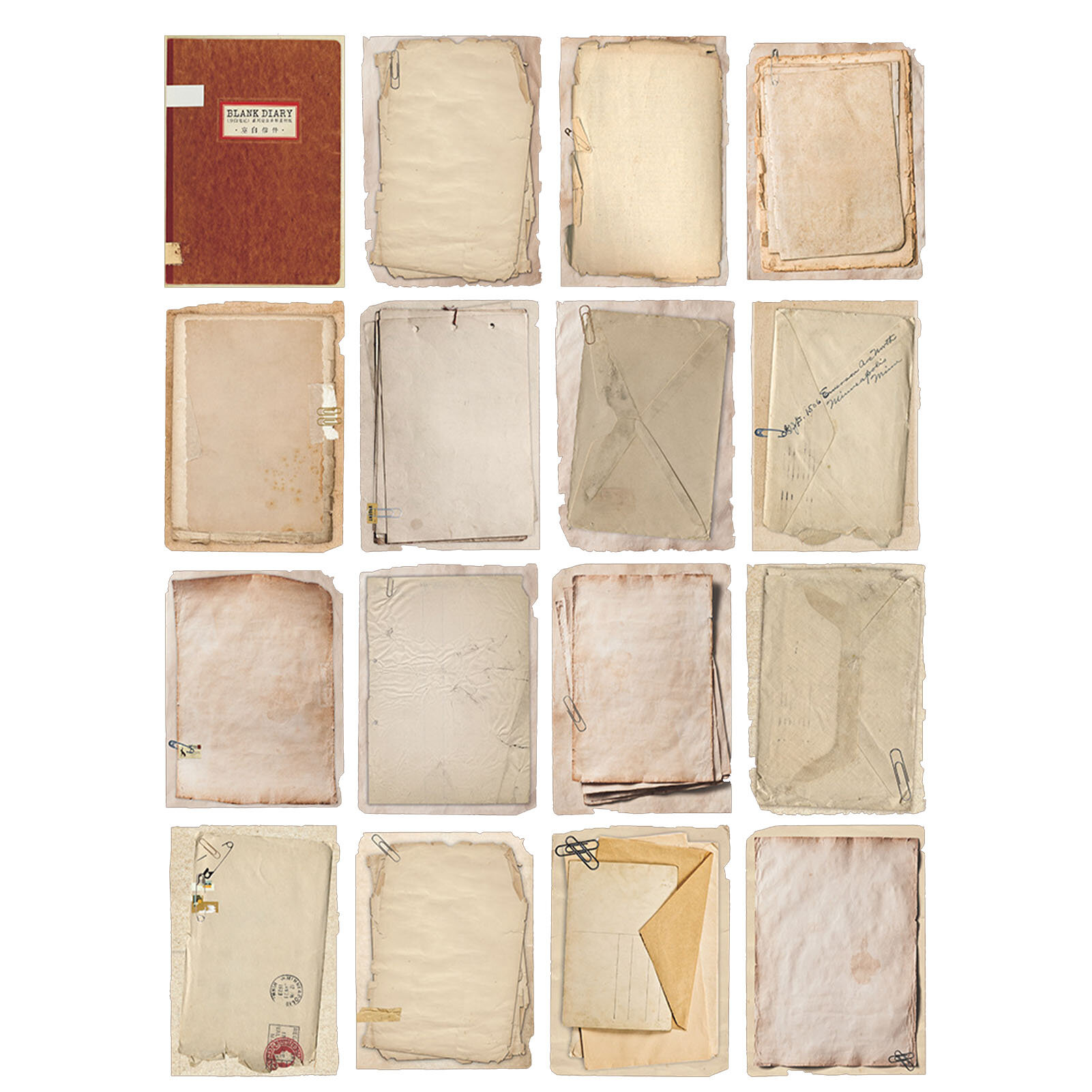 Винтажная бумага для скрапбукинга, пустая бумага для скрапбукинга в стиле ретро, бумага для рукоделия, 30 листов, тип 1