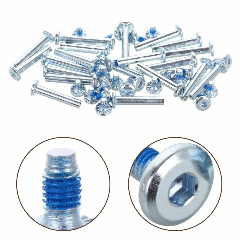 Набор алюминиевых винтов для детских роликовых коньков, серебристые, 20 комплектов